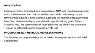 Program design and progression week 7 | PPT