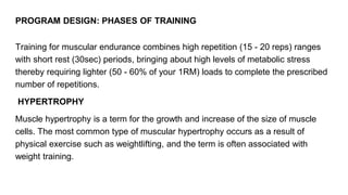 Program design and progression week 7 | PPT