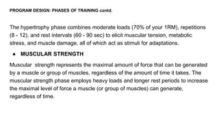 Program design and progression week 7 | PPT