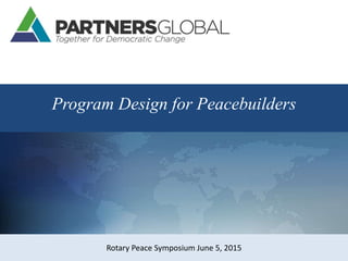 Program Design for Peacemakers | PPT