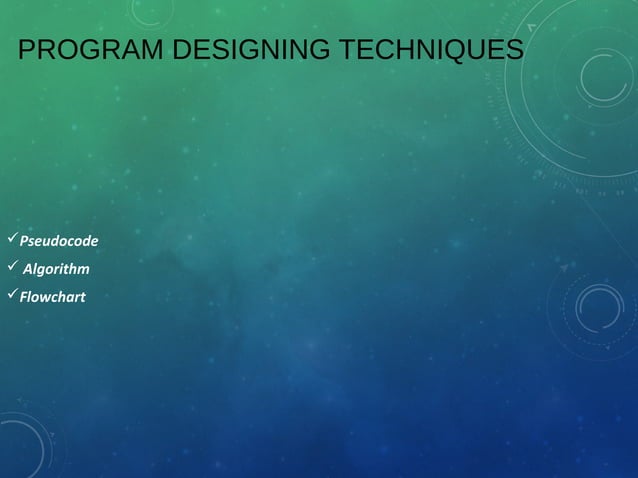 Program design techniques | PPT