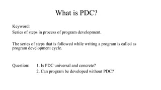 computer science presentation on program development cycle | PPT