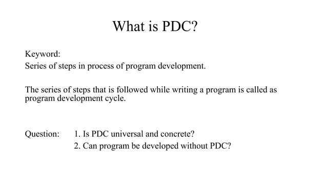 computer science presentation on program development cycle | PPT