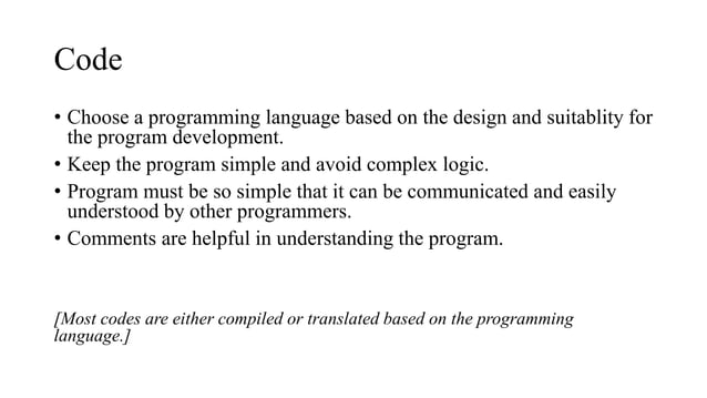 computer science presentation on program development cycle | PPT