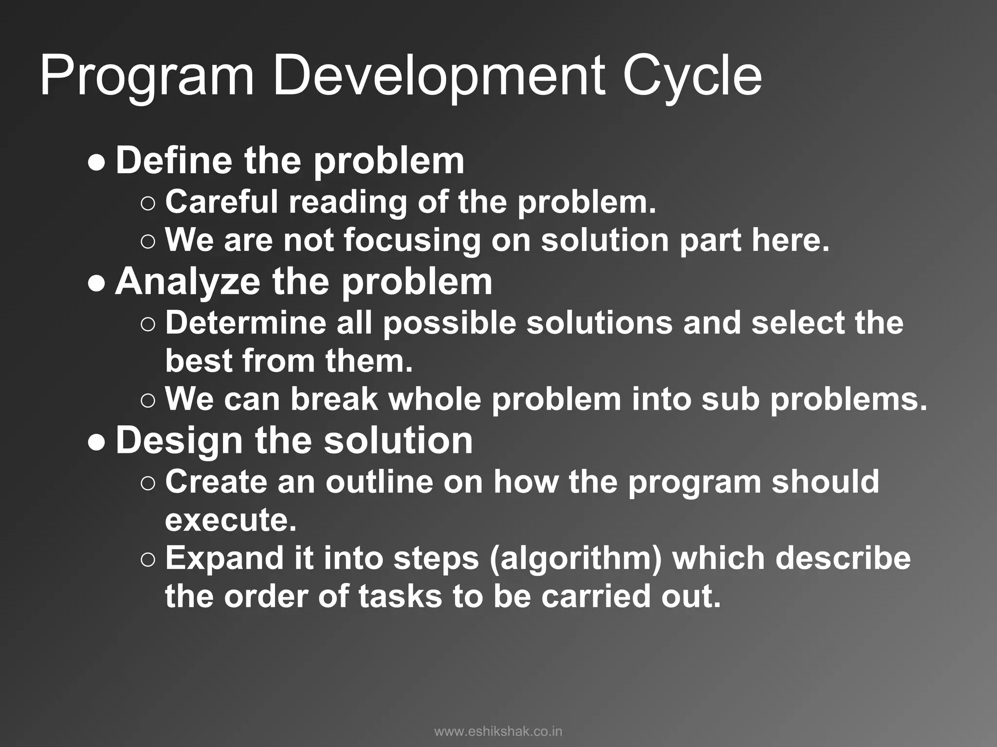 Program development cyle | PDF