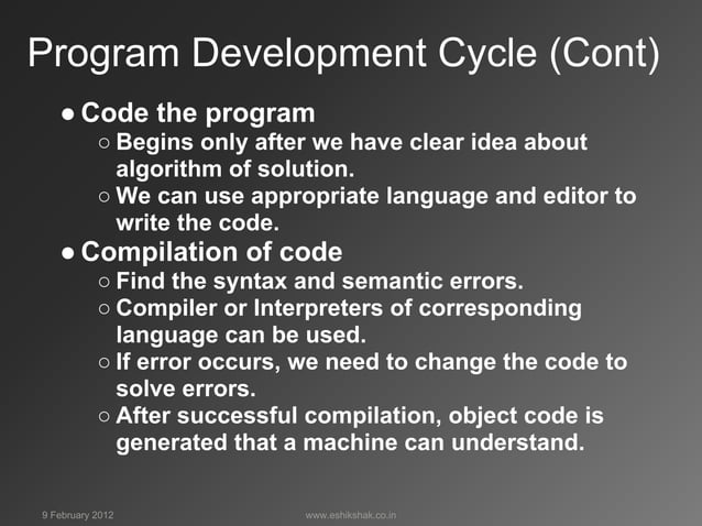Program development cyle | PPT