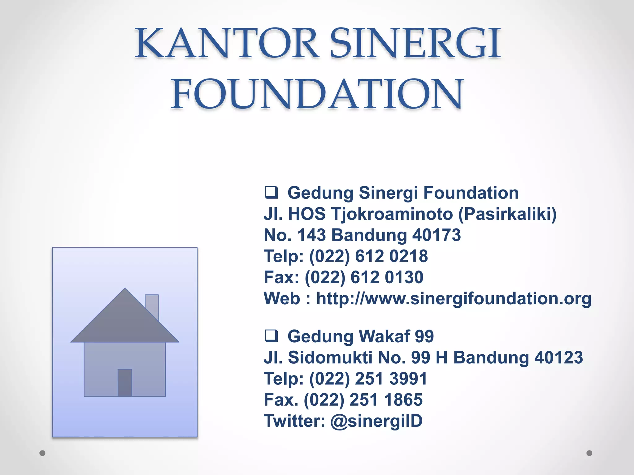 REKENING DONASI PROGRAM SINERGI FOUNDATION | PPT