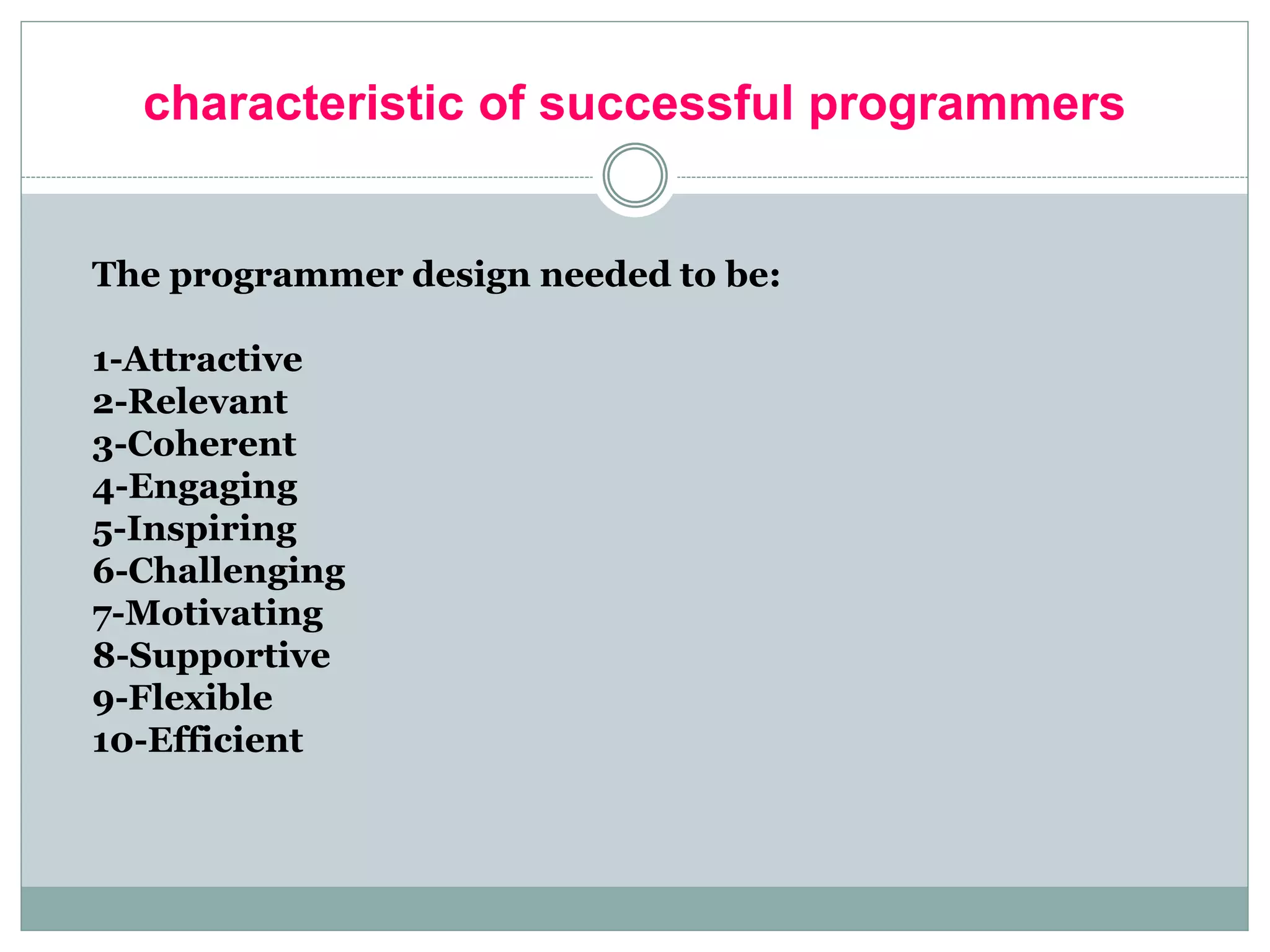 Programe design | PPT