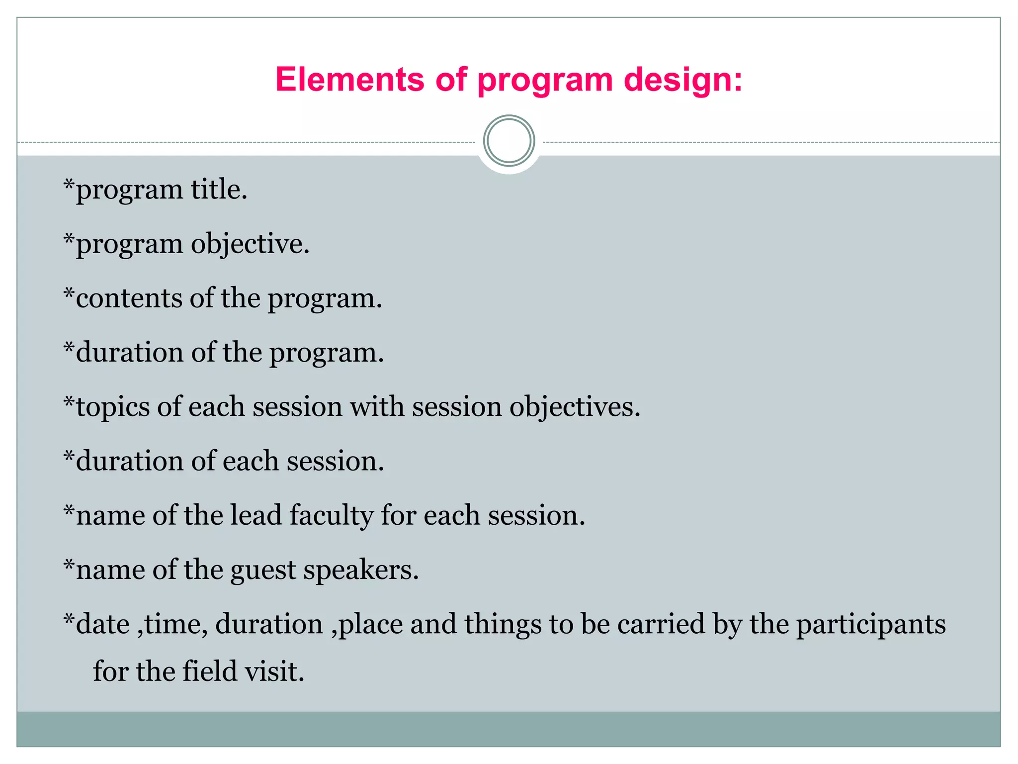 Programe design | PPT