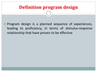 Programe design | PPT