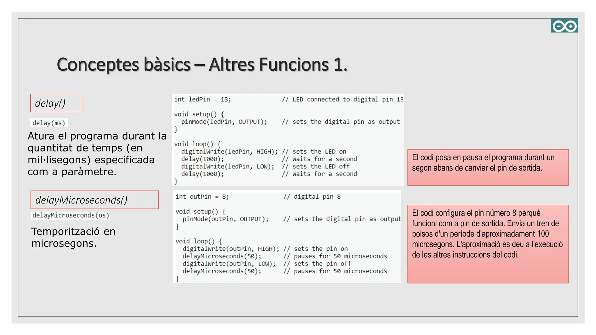 Programem la placa Arduino - Presentación para la asignatura de robótica | PPT
