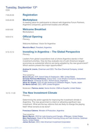 Argentina Business & Investment Forum | PDF