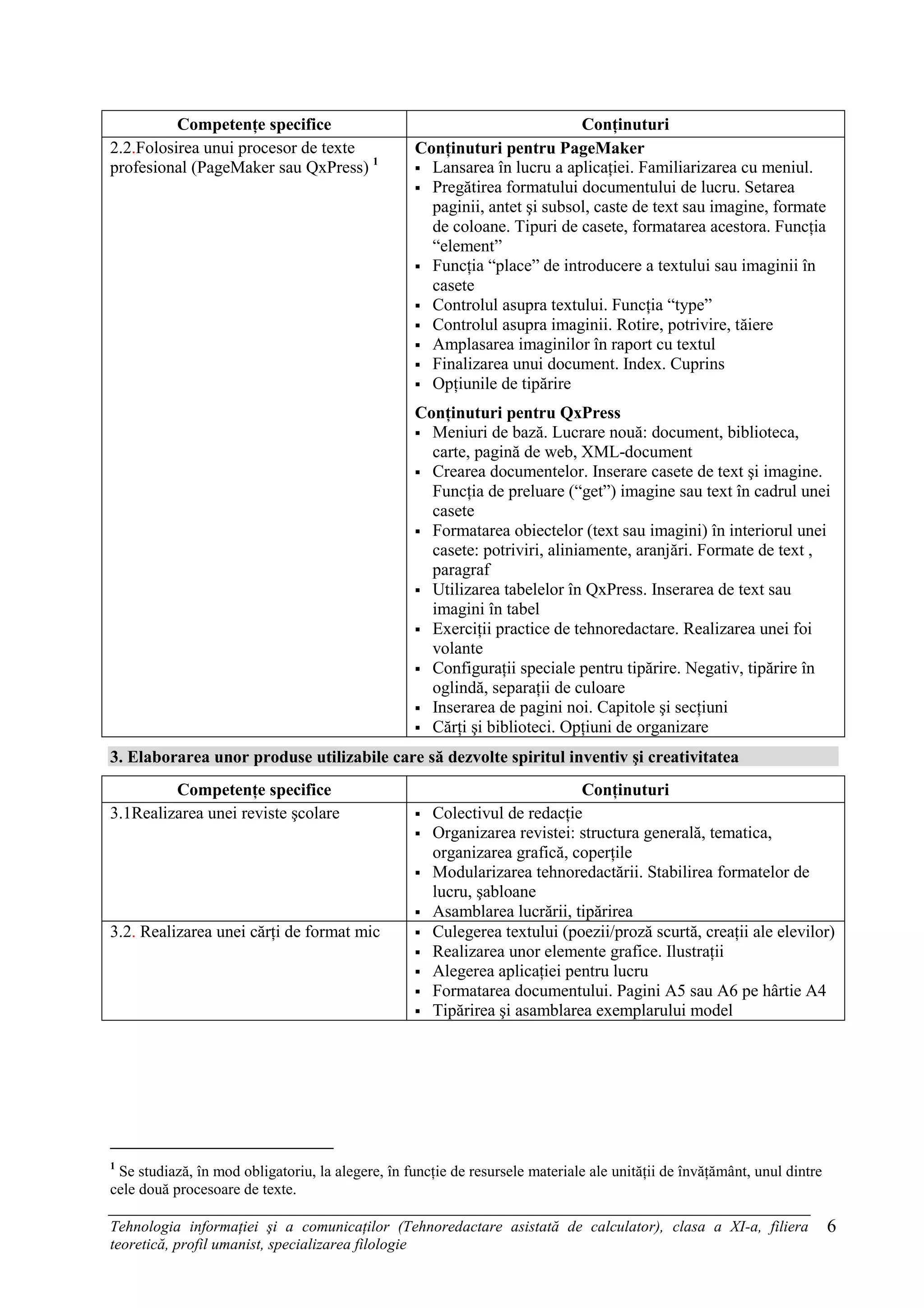 Programe scolare tic-filologie_11 | PDF