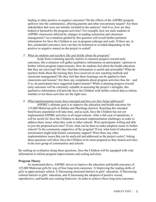 Proposing an Evaluation Plan: ASPIRE | PDF