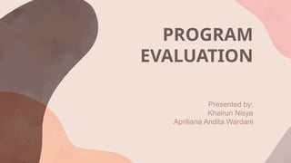 Program Evaluation educational research methods | PPT