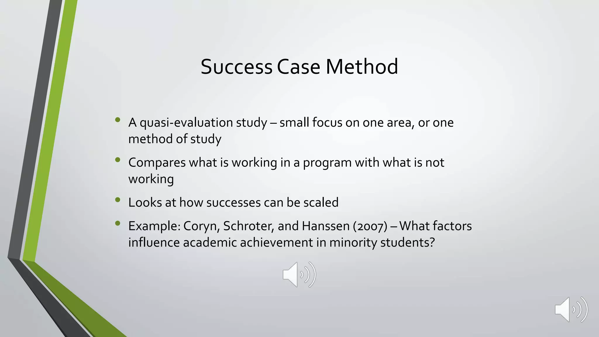 Program Evaluation Method Comparison | PPT