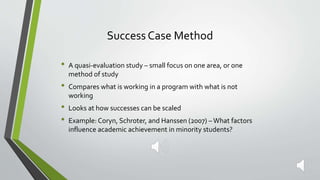Program Evaluation Method Comparison | PPT