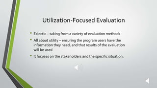 Program Evaluation Method Comparison | PPT