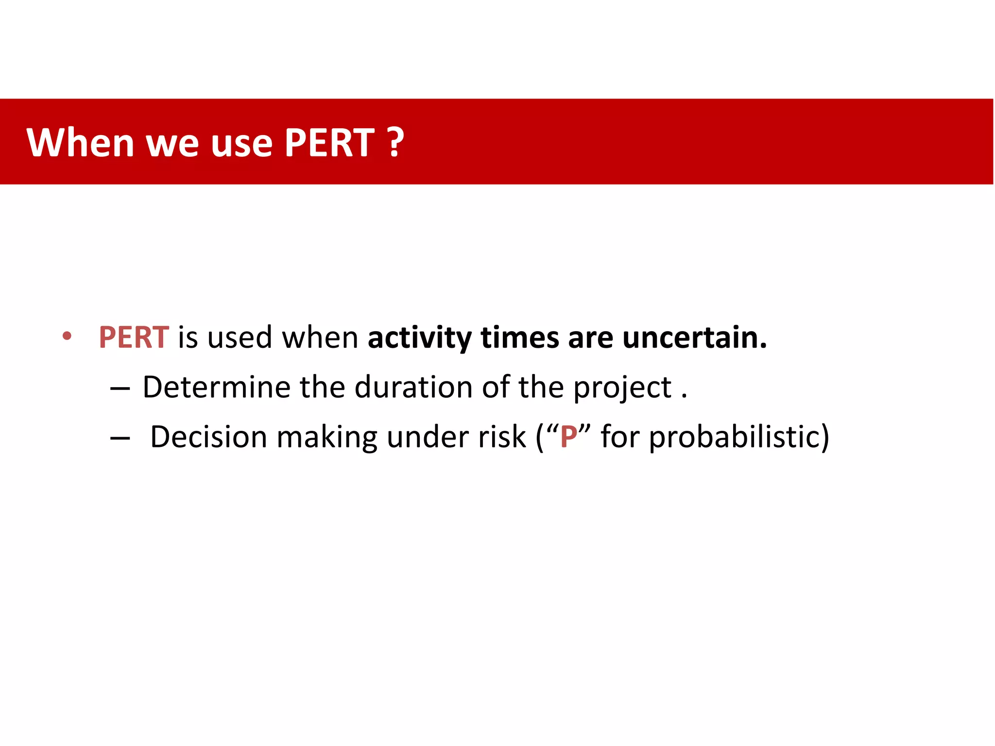 Program evaluation review technique (pert) | PPTX