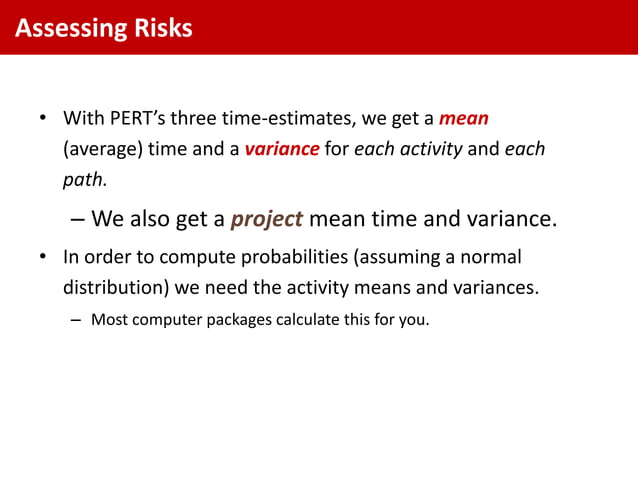 Program Evaluation Review Technique Pert Pptx