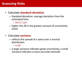 Program evaluation review technique (pert) | PPTX
