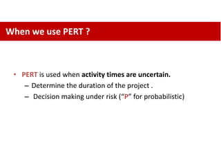 Program evaluation review technique (pert) | PPTX