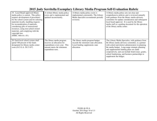 Program Evaluation Rubric HMS | PPT