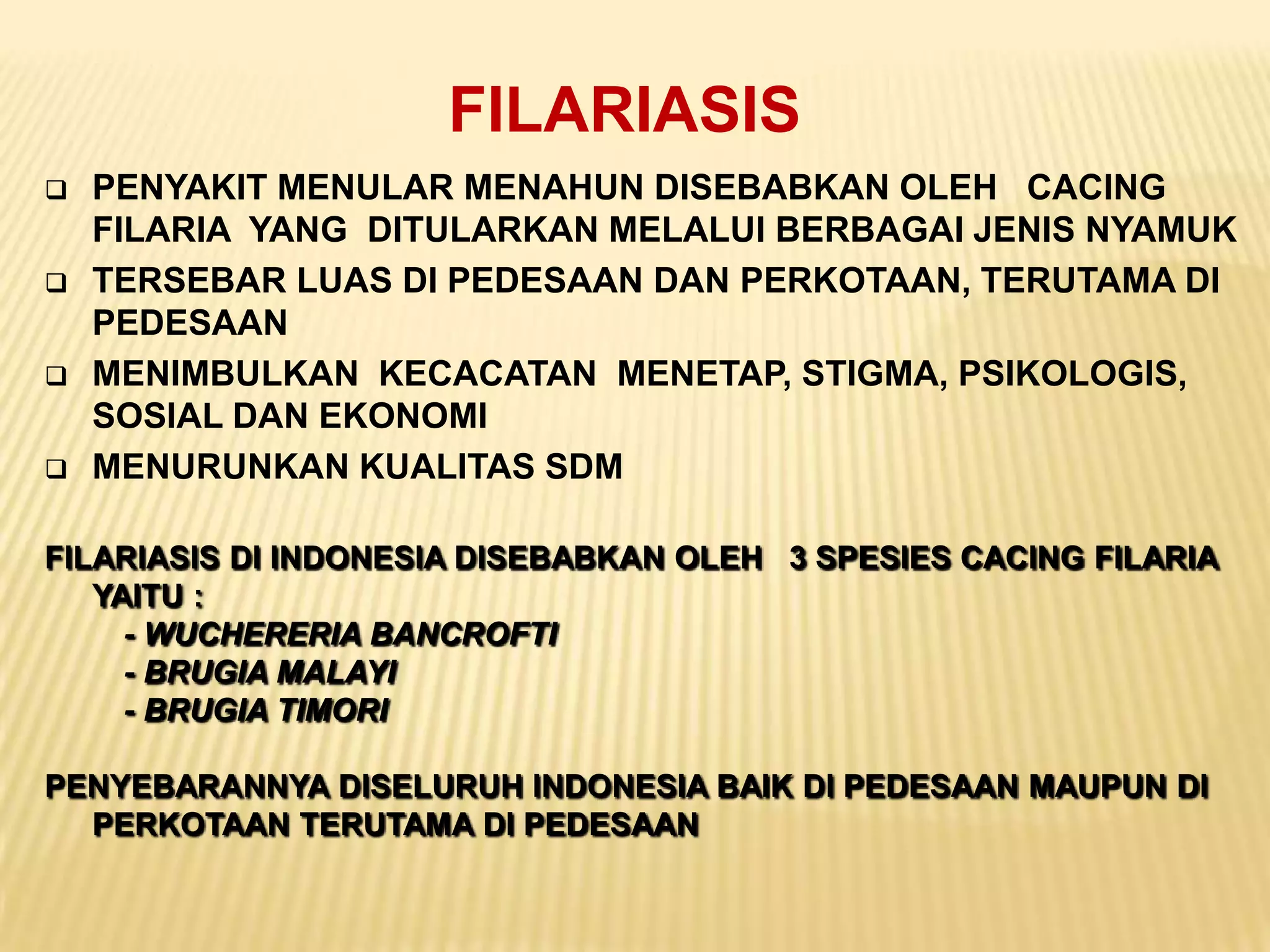 Program filariasis di puskesmas | PPT