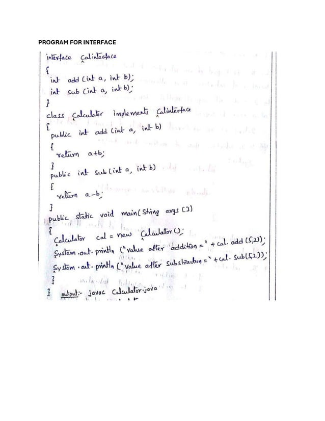 JAVA PROGRAM FOR ABSTRACT CLASS WITH CODE EXAMPLE | PDF