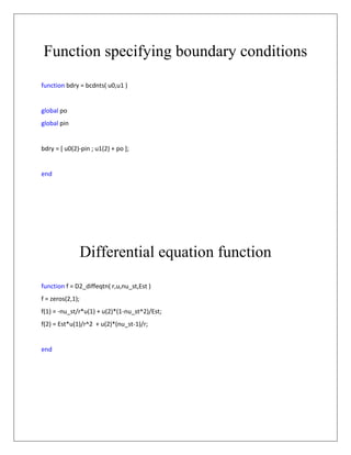 Program for axisymmetric problem matlab | PDF