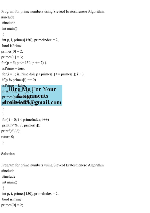 Program For Prime Numbers Using Sieveof Eratosthenese Algorithmipdf