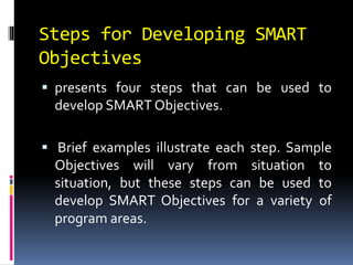 Agricultural extension program goals and objectives .ppt