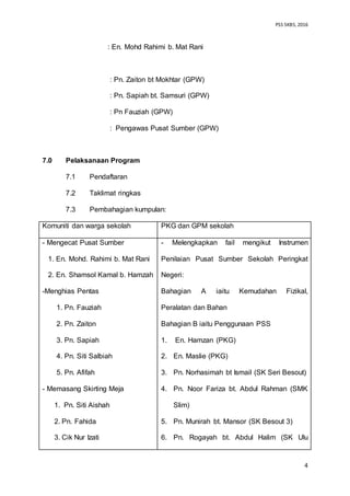 Program gotong-royong perdana dan khidmat bantu pss | DOCX