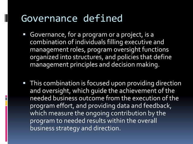 Program governance Structure | PPTX