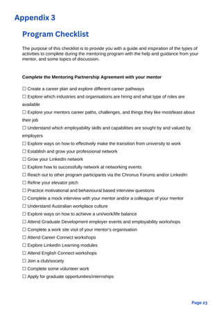 presentation on monash mentee programme.pdf | Career Planning | Careers