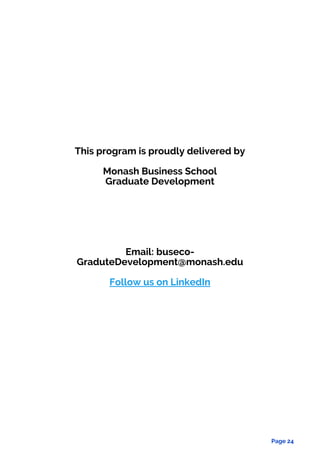 presentation on monash mentee programme.pdf | Career Planning | Careers