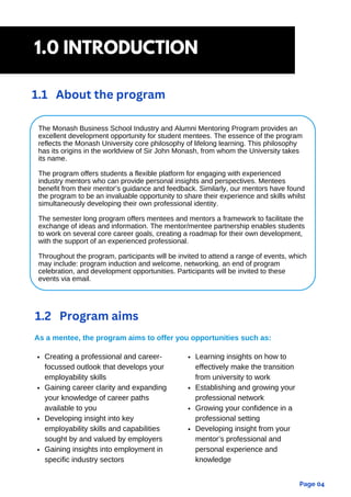 presentation on monash mentee programme.pdf | Career Planning | Careers