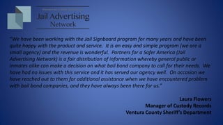Jail Advertising Network - Process and rewards for local and county jails. | PPSX