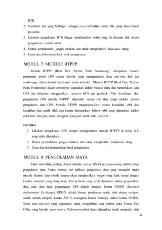 Program guide praktikum survei gnss 2021 | DOCX