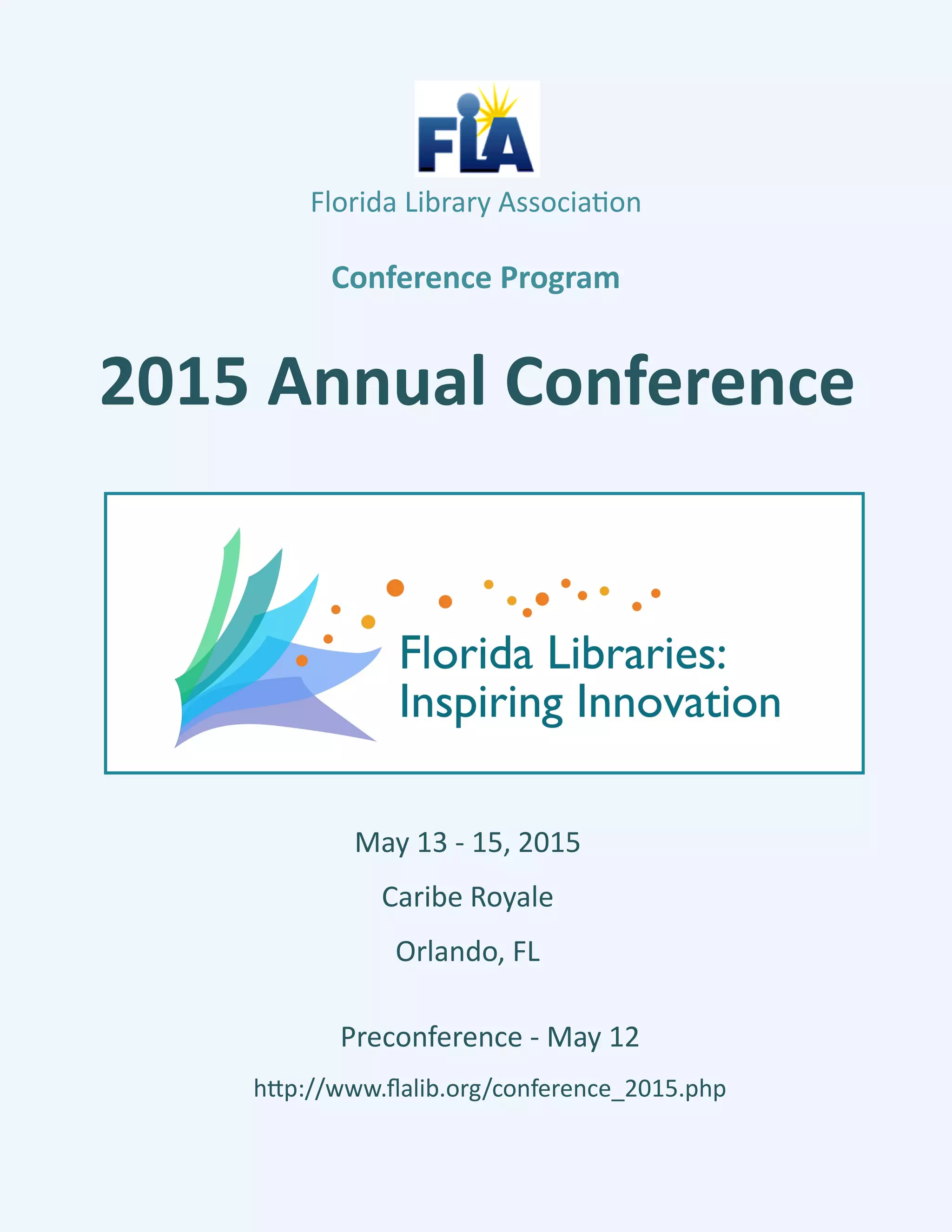Florida Library Association Conference Guide - 2015 | PDF