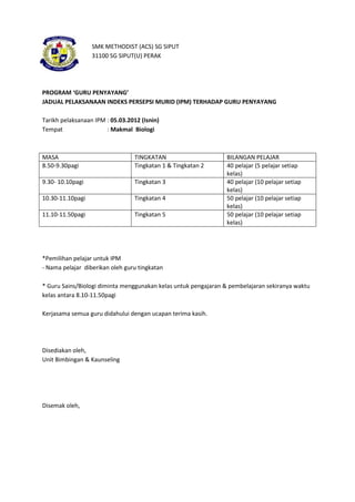 Program guru penyayang | DOCX