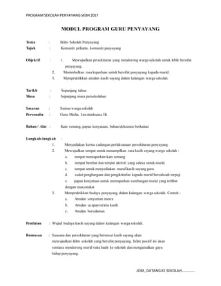 Program guru penyayang skbh 2017 | PDF