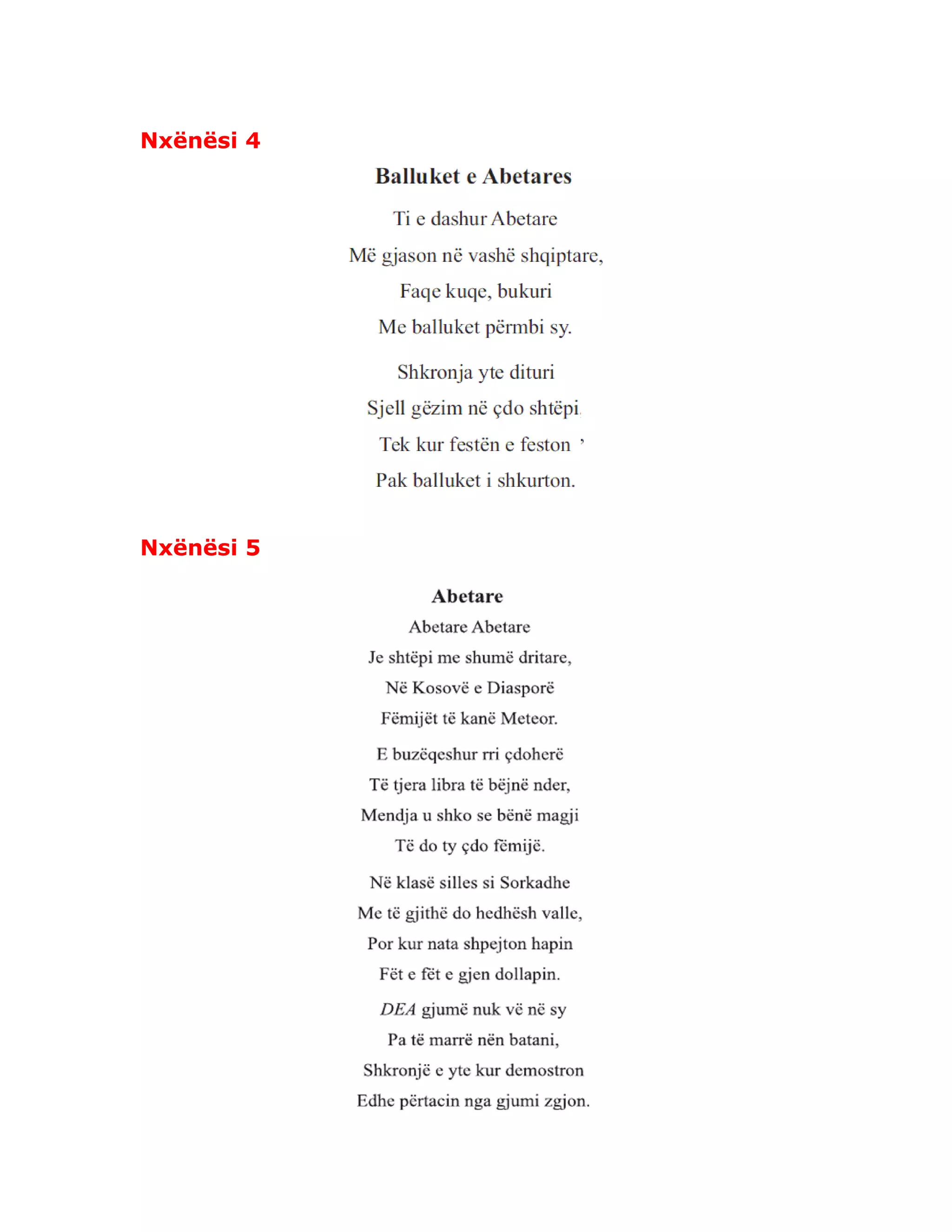 Programi festa e abetares. agime komplet | PDF