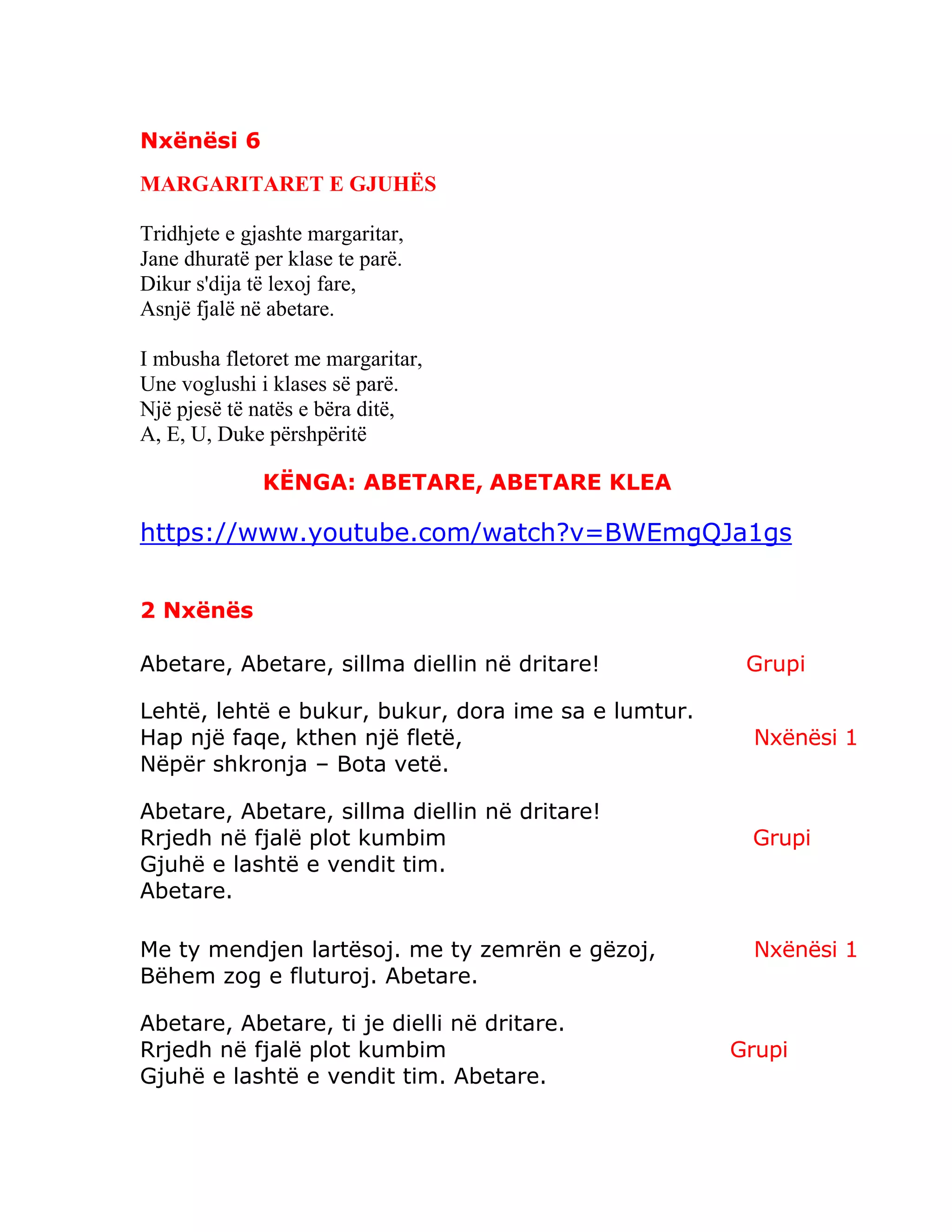 Programi festa e abetares. agime komplet | PDF