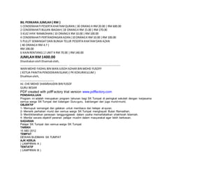 Program ihya ramadhan | DOCX