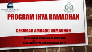 Program ihya ramadhan | PPTX