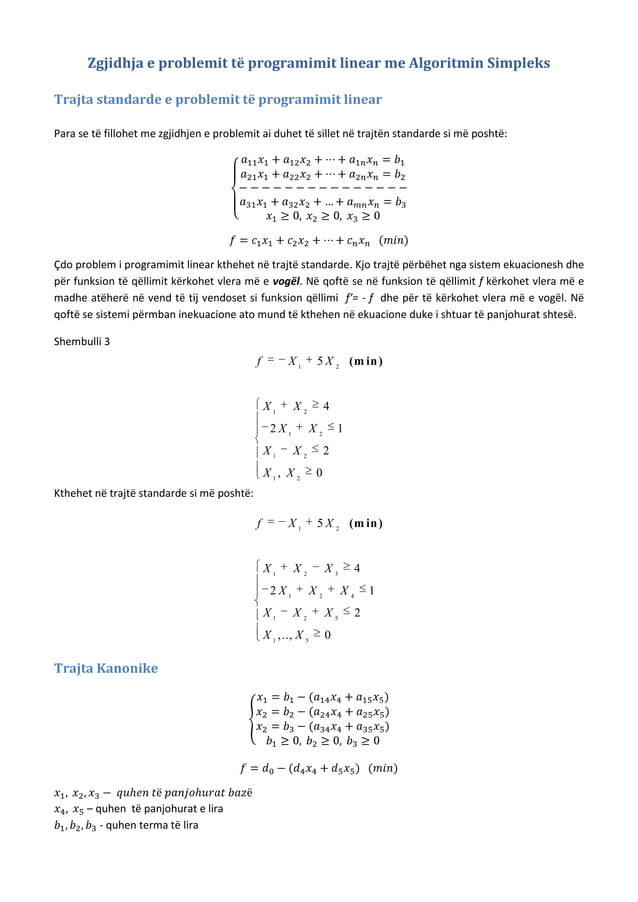 Programimi Linear | DOCX