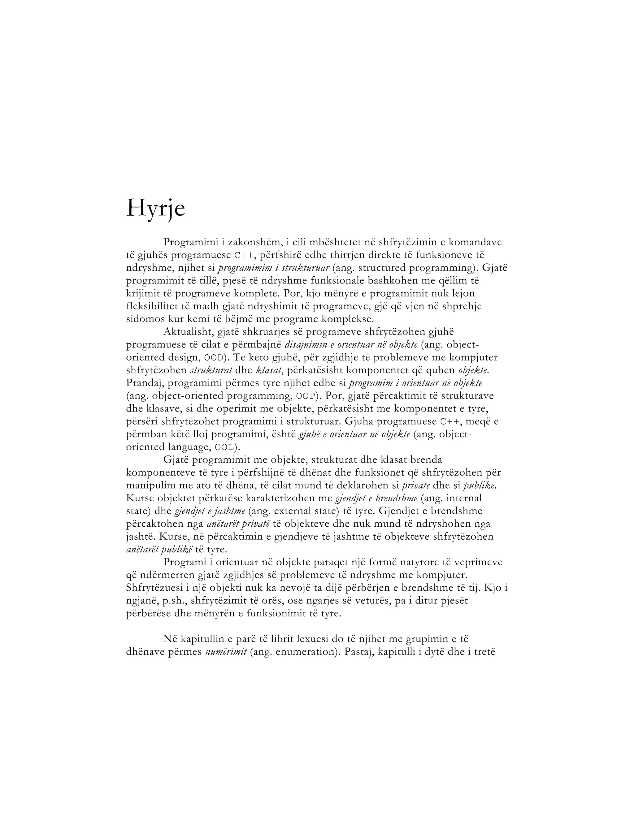 Programimi i orientuar ne objekte | PDF
