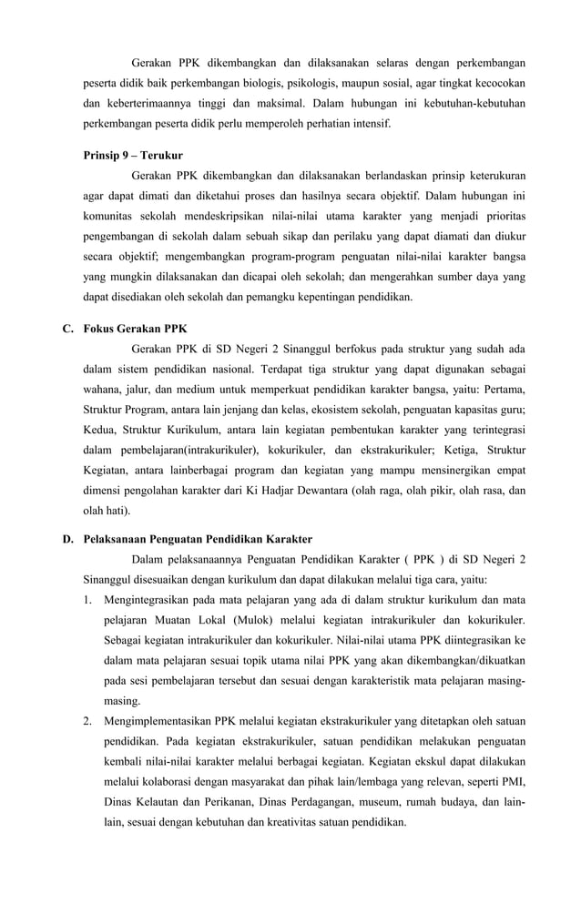 Program implementasi ppk 17 18 | PDF