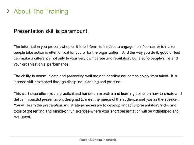 High Impact Presentation Skill (E-HIPS) | PPTX